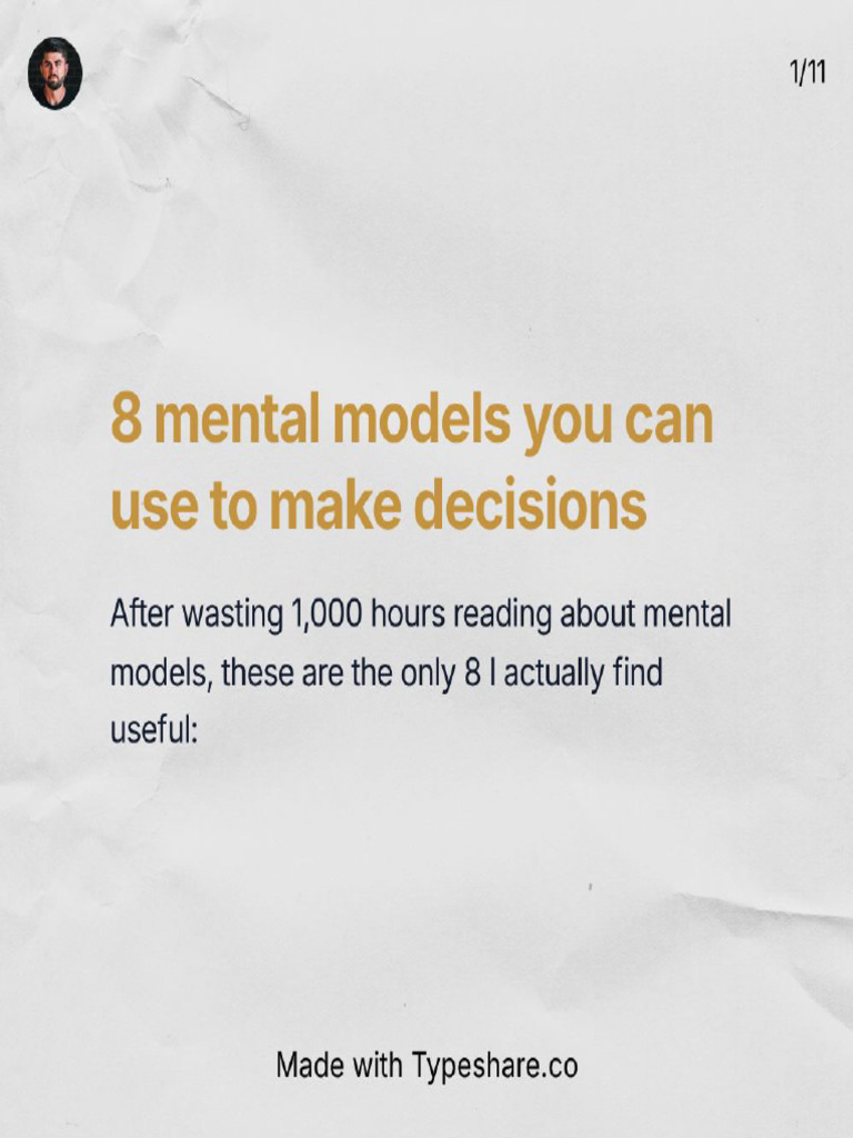 8 Mental Models You Can Actually Use To Make Decisions | PDF