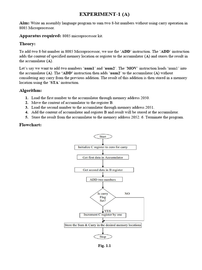 8085 Assembly Language Programs Guide | PDF | Microcontroller | Input ...