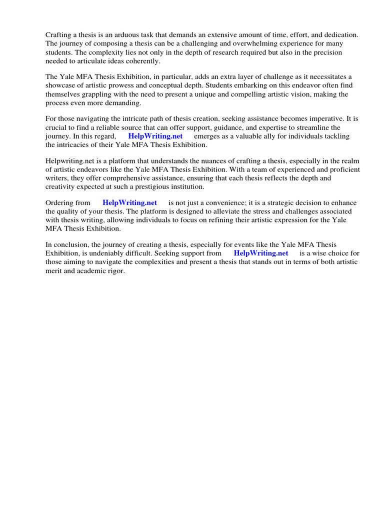Yale MFA Thesis Support Guide | PDF | Social Science | Art