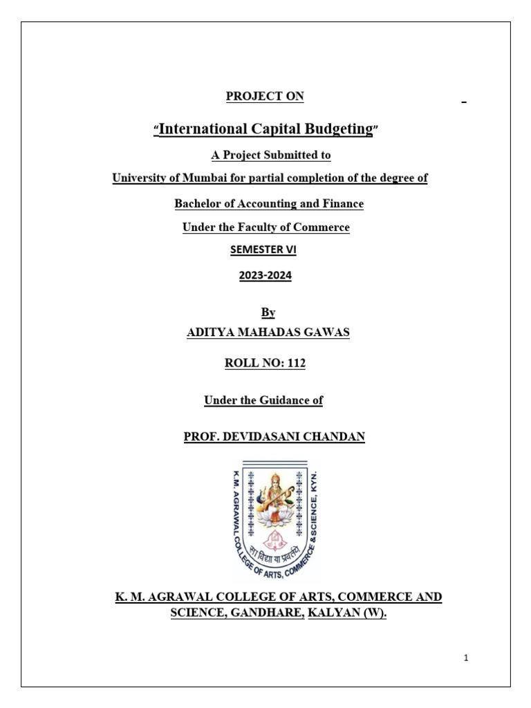 ADITYA | Download Free PDF | Fertilizer | Capital Budgeting