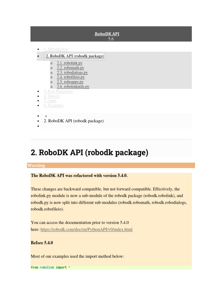 Robodkapi | PDF