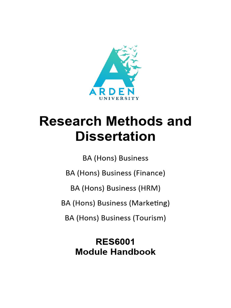 L6 - RES6001 LM Module - Handbook NEW | PDF | Methodology | Thesis
