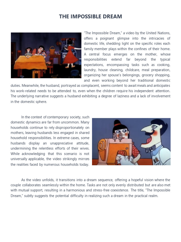 The Impossible Dream | PDF | Gender | Gender Studies