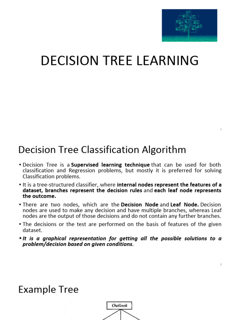 Decision Tree Learning | Download Free PDF | Statistical Classification | Algorithms