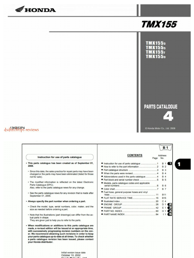 Honda T MX 155 Parts Cat A Louge | PDF