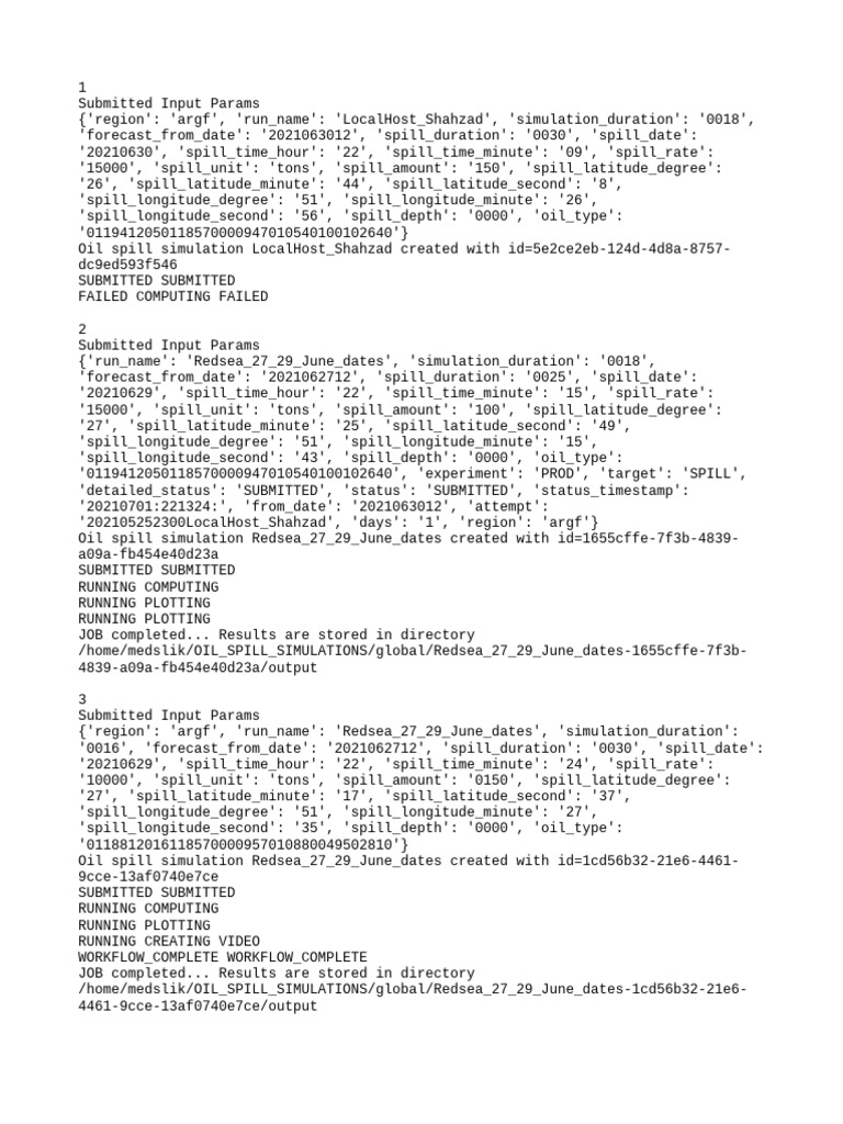 Oil Spill Input Params | PDF | Directory (Computing) | Data Management