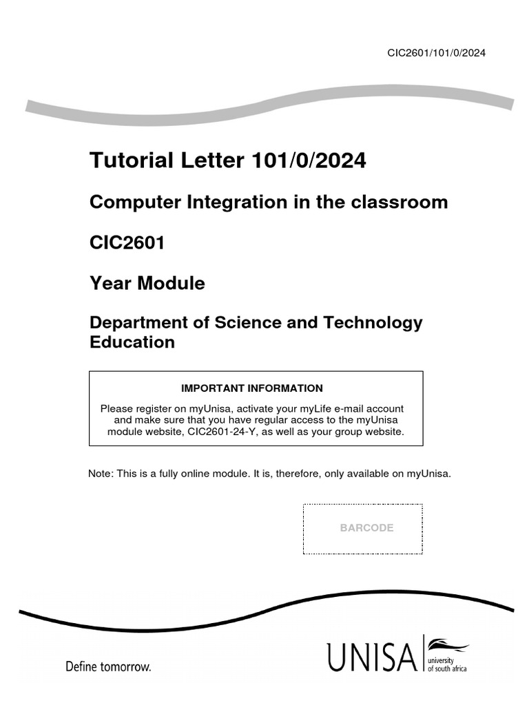 Tutorial Letter | PDF | Learning | Libraries