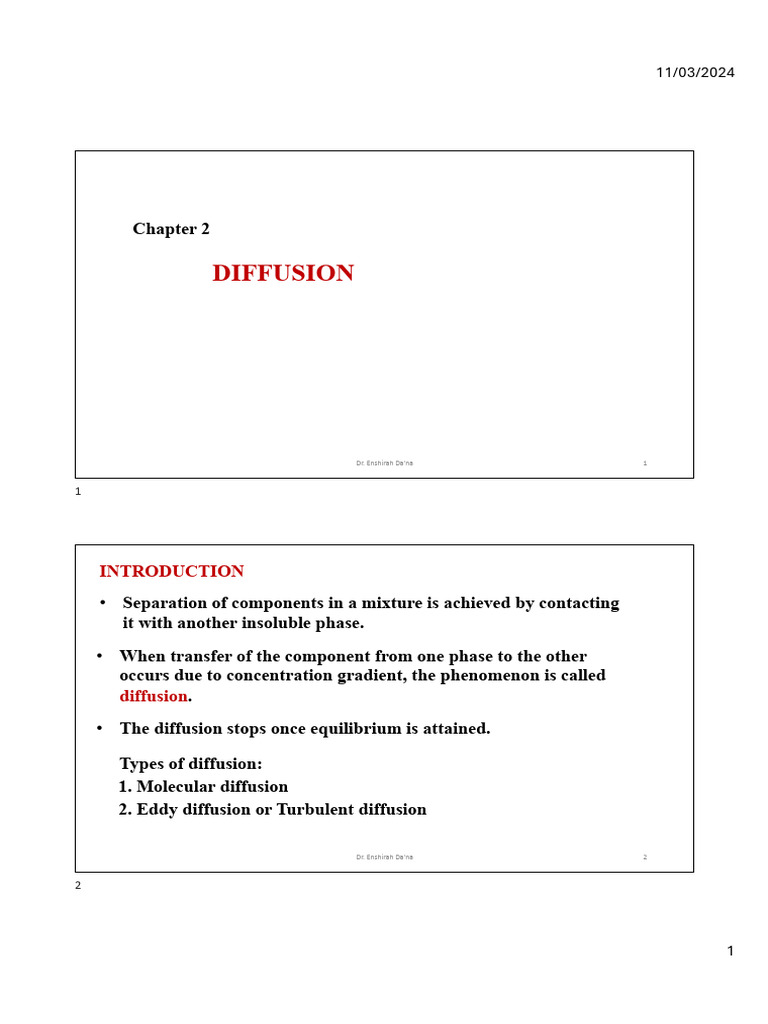 Chapter 2 Modified | PDF | Diffusion | Porosity Chapter 2 Modified | PDF | Diffusion | Porosity
