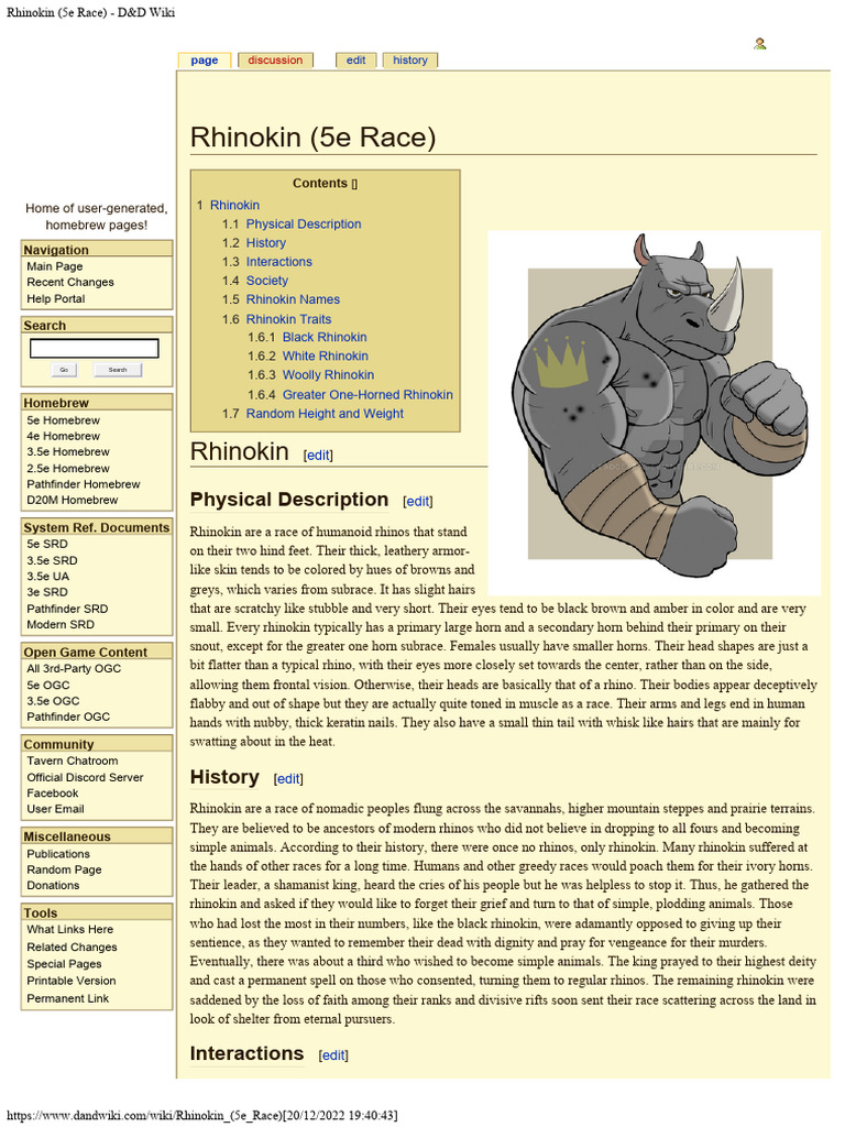 Rhino Kin | PDF | Dwarf (Dungeons & Dragons)
