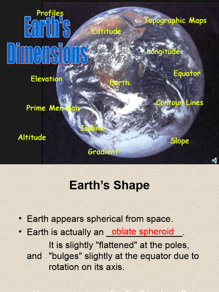 Earths Dimensions | PDF | Latitude | Equator