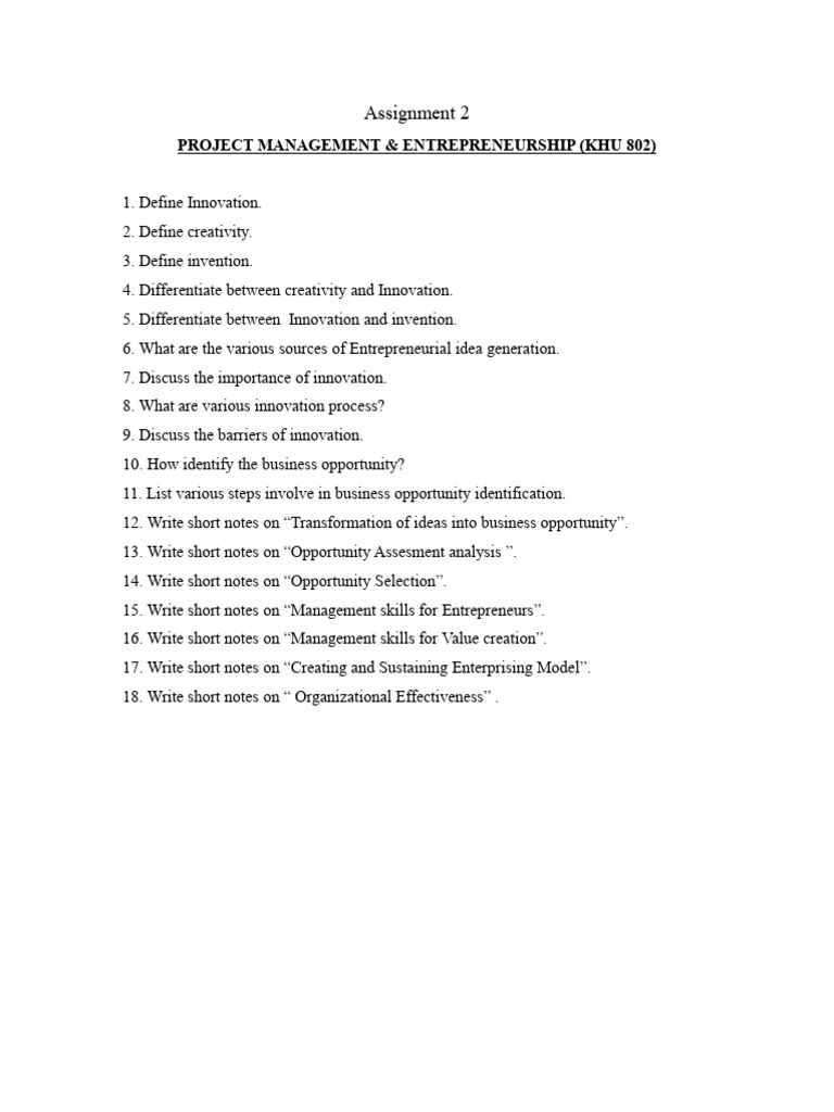 KHU 802 - QB - Assignment 02 | PDF