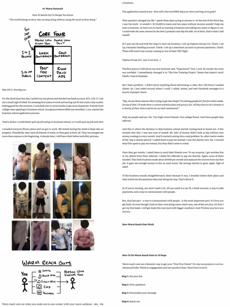 Warm Outreach | PDF | Social Media | Popular Culture & Media Studies
