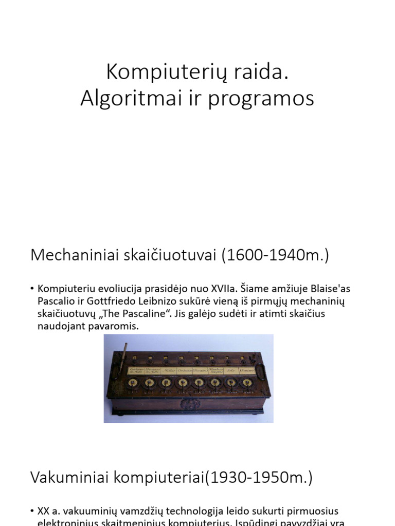 Kompiuterių Raida | PDF