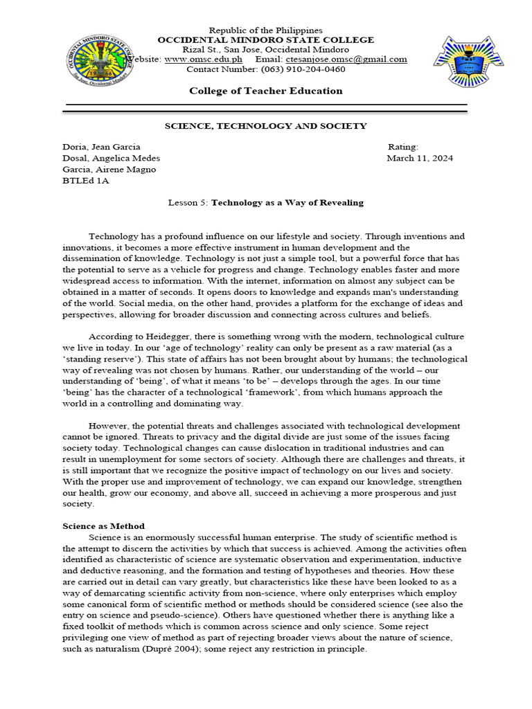 STS PROJECT | PDF | Experiment | Scientific Method