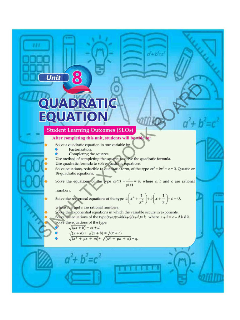 9th Math Book Ch8 Sindh Eng Med | PDF