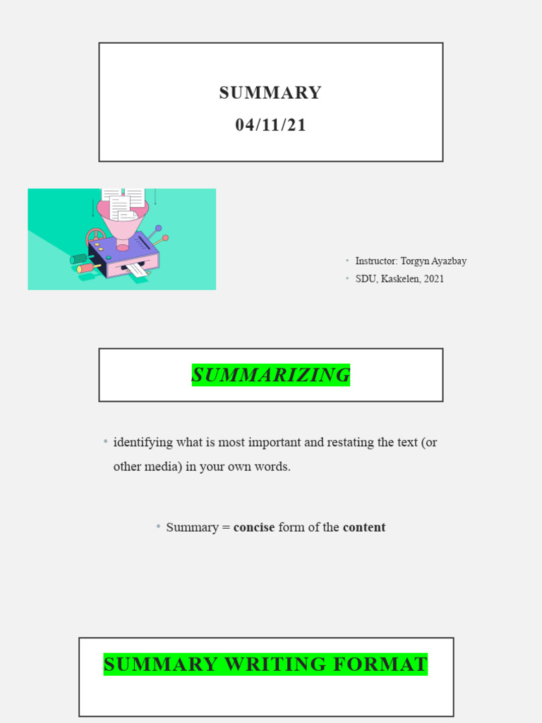 Summarizing Techniques | PDF | Plagiarism | Cognitive Science