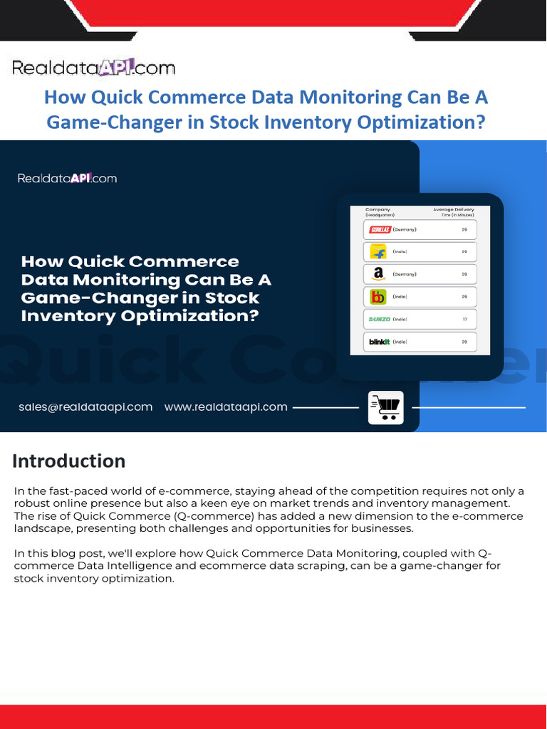 How Quick Commerce Data Monitoring Can Be A Game-Changer in Stock Inventory Optimization | PDF ...