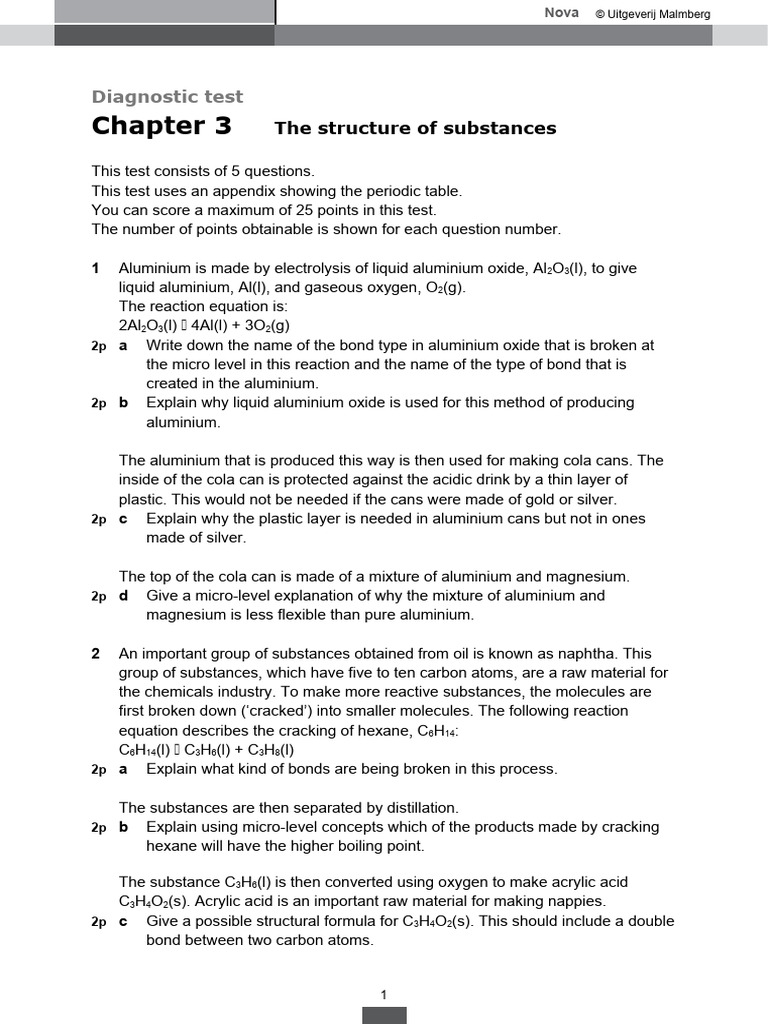 Practice Test Chapter 3 | PDF | Acid | Mole (Unit)