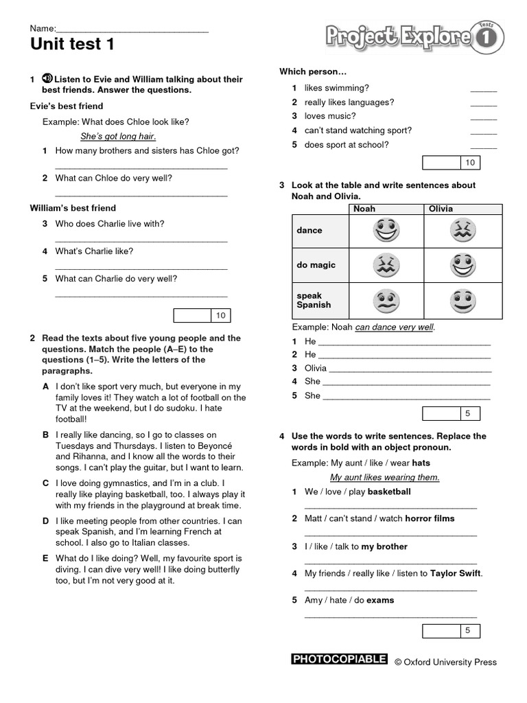 PrEx 1 Unit 1 Test | PDF