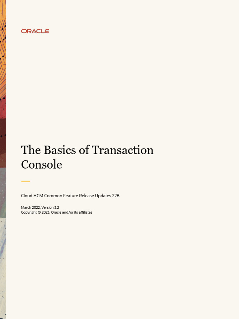 Id 2430452 1 The Basics Of Transaction Console V3 2 Pdf Computing Information Technology