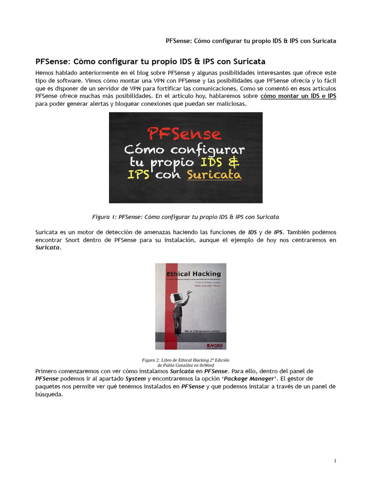 Configura IDS & IPS en PFSense con Suricata | PDF | Dirección IP ...