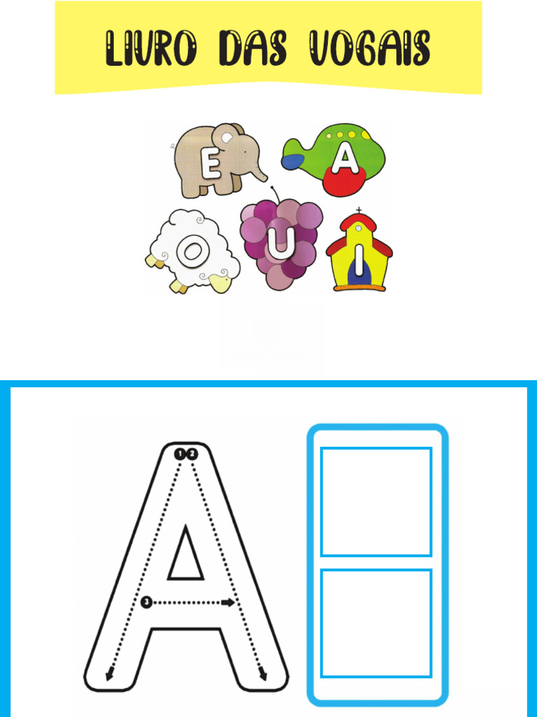 Conhecendo As Vogais - Traçado | PDF