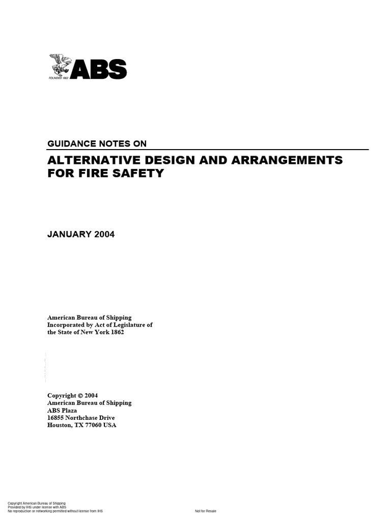 ABS 122-2004 - Guidance Notes on Alternative Design & Arrangements for ...