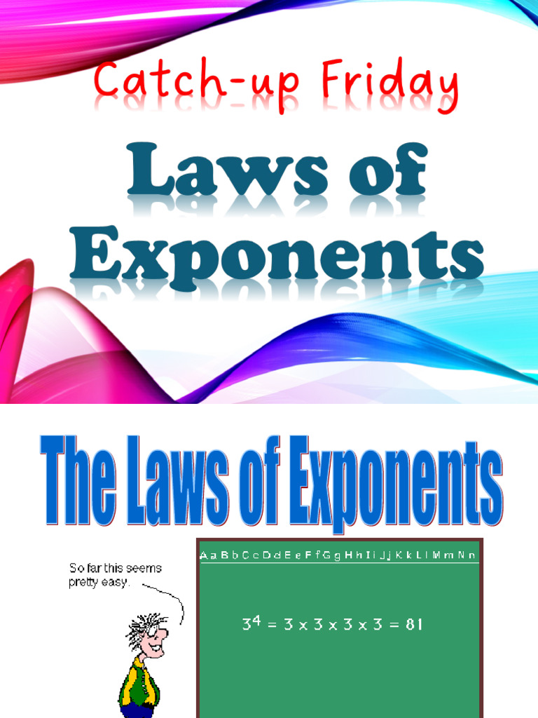 Catch-Up Friday - Laws of Exponents (Autosaved) | PDF | Exponentiation ...