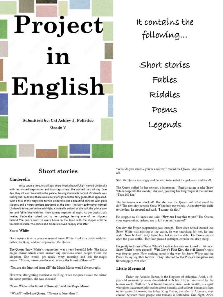 Project in English - Scrapbook | Download Free PDF | Snow White | Cinderella