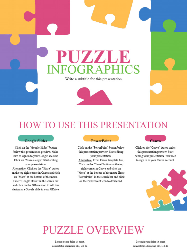 Puzzle Infographics Presentation Guide | PDF | Software | Computing