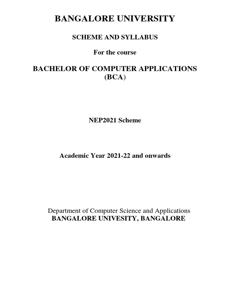 Course Outcome - BCA - BU - Sep - 2023 - Update | PDF | World Wide Web | Internet & Web