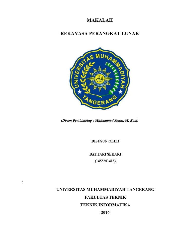 Makalah Rekayasa Perangkat Lunak | PDF Makalah Rekayasa Perangkat Lunak | PDF