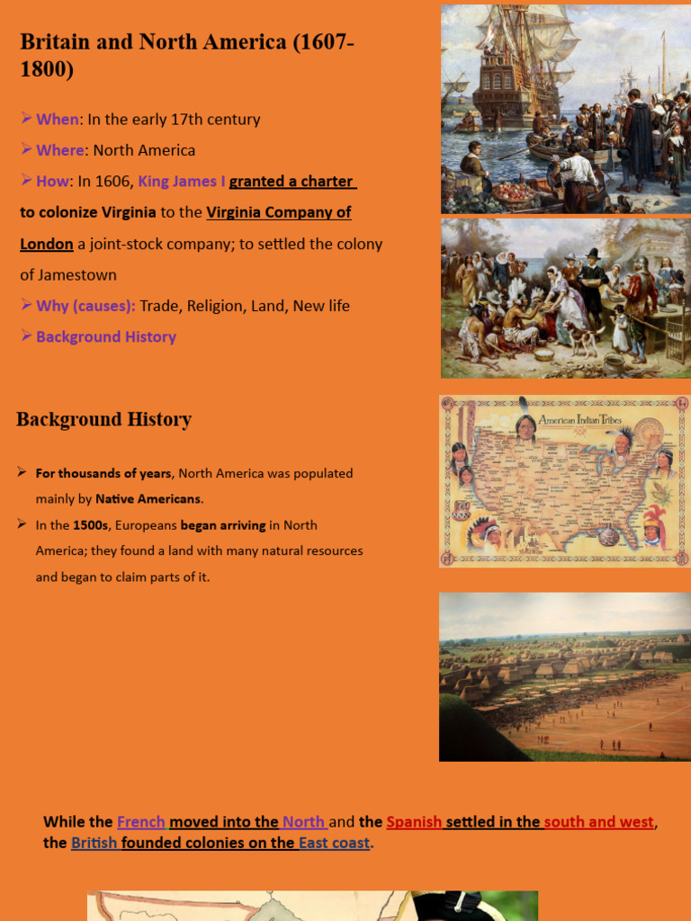 British Colonization of North America (1607-1800) | PDF | New France ...