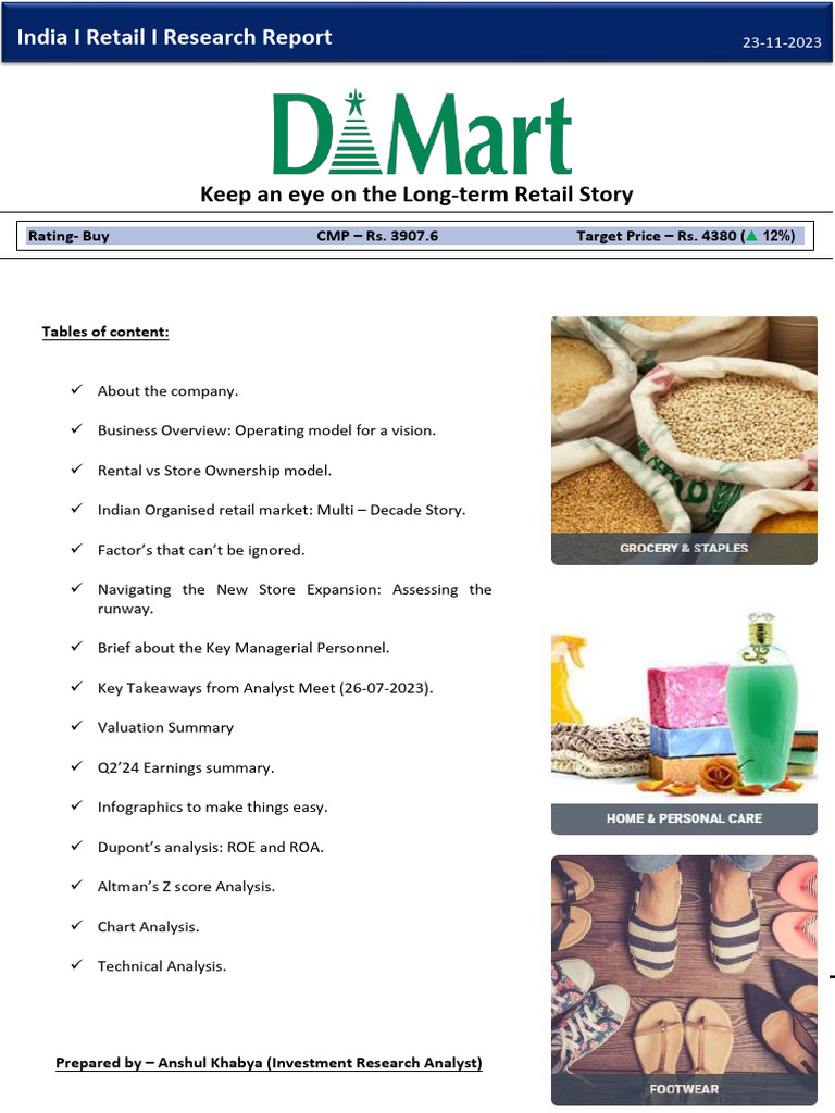 DMart - A Long Retail Story | PDF | Retail | Pricing