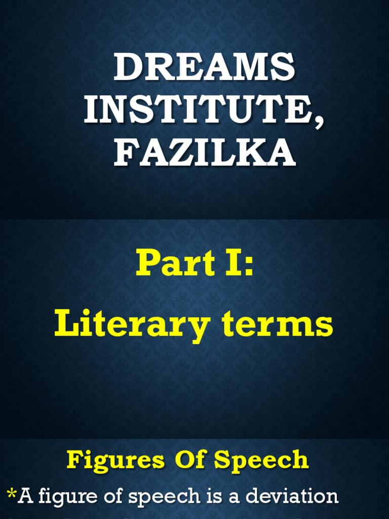 Literary Terms Part 1 | PDF | Metaphor | Irony