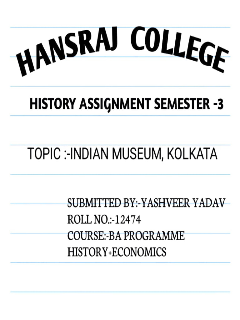 Indian Museum Kolkata, Sem-3 | PDF