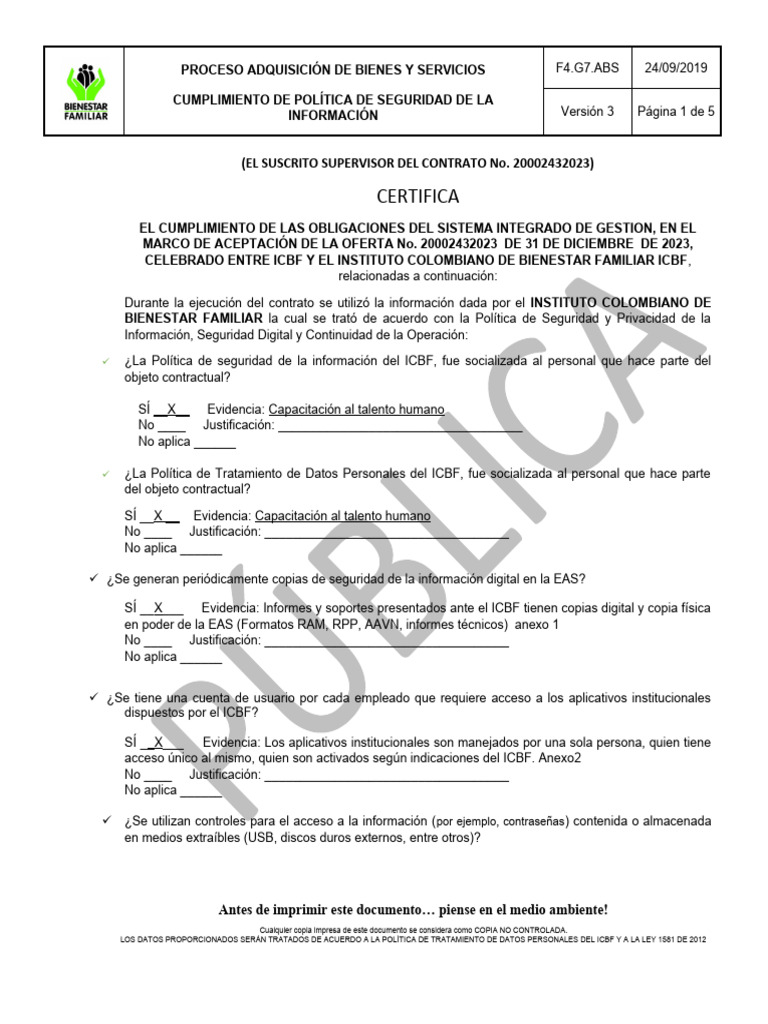 F4.abs - Formato - Cumplimiento - de - Politica - de - Seguridad - de - La - Informacion - v3 ...
