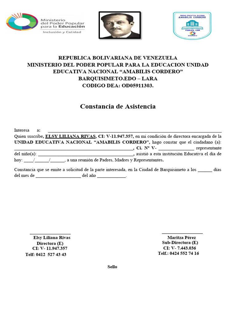 Constancia de Asistencia | PDF