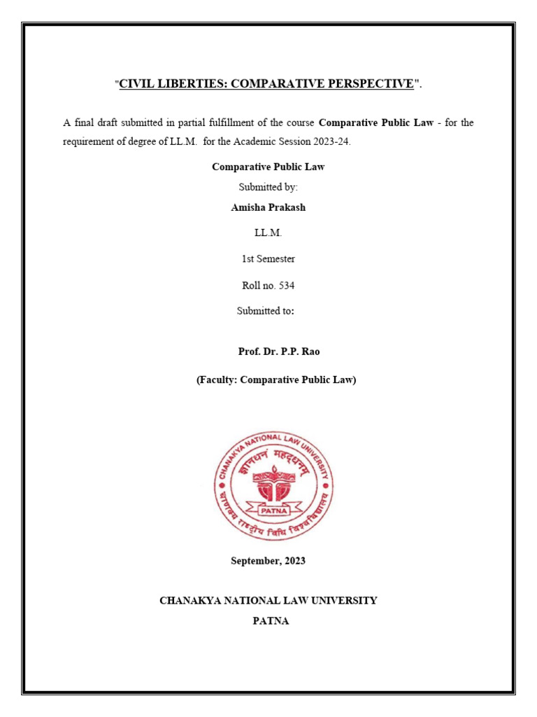 PP Rao LLM Amisha | PDF | Civil Liberties | United States Bill Of Rights