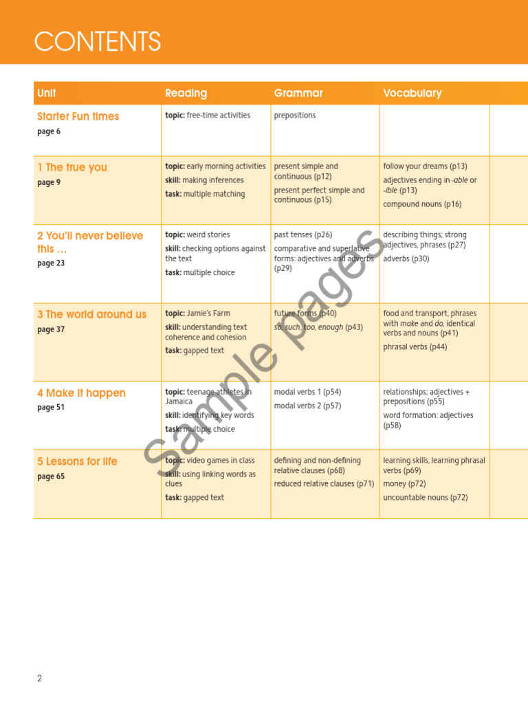 Sample Pages: Starter Fun Times | PDF | Adjective | Verb