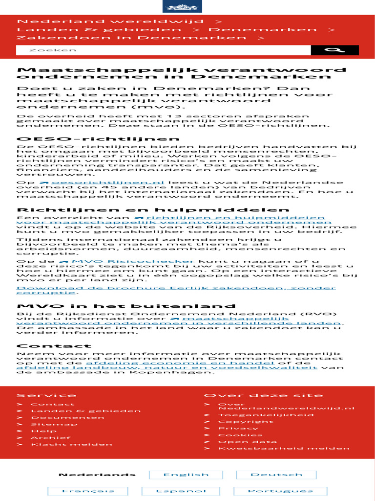 Maatschappelijk Verantwoord Ondernemen in Denemarken Denemarken Nederlandwereldwijd - NL ...