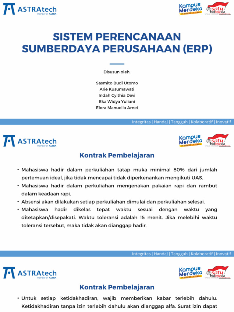 Deskripsi Mata Kuliah Sistem ERP | PDF