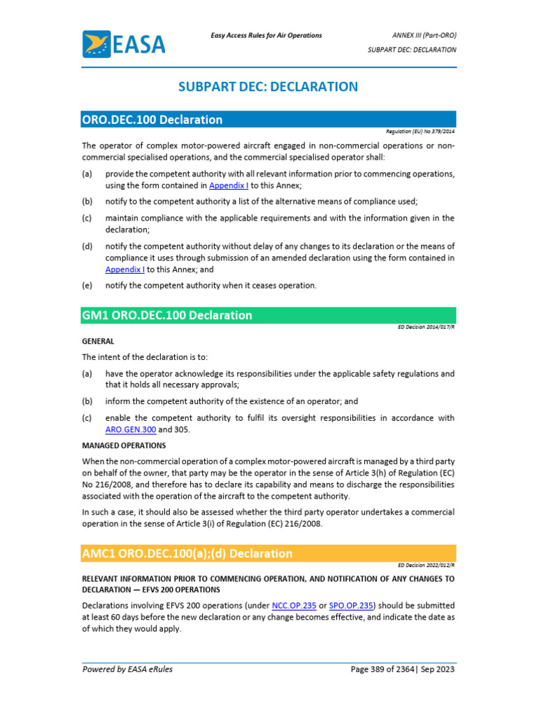 Declaration EASA | PDF | Justice | Crime & Violence