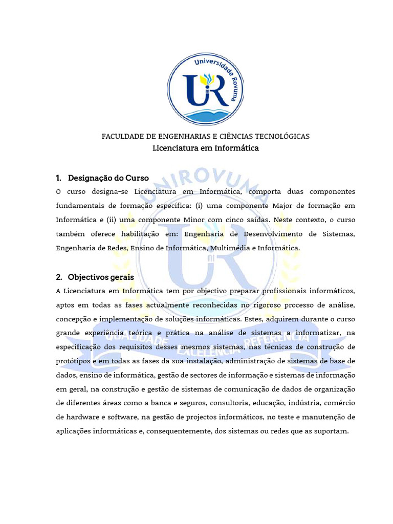 Plano de Estudos - Informatica | Download grátis PDF | Sistema de ...