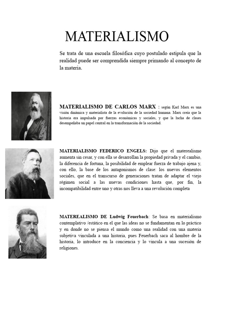 MATERIALISMO | PDF | Existencialismo | Materialismo