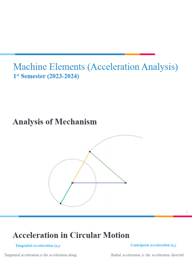 Machine Elements Acceleration Analysis | PDF | Acceleration | Space