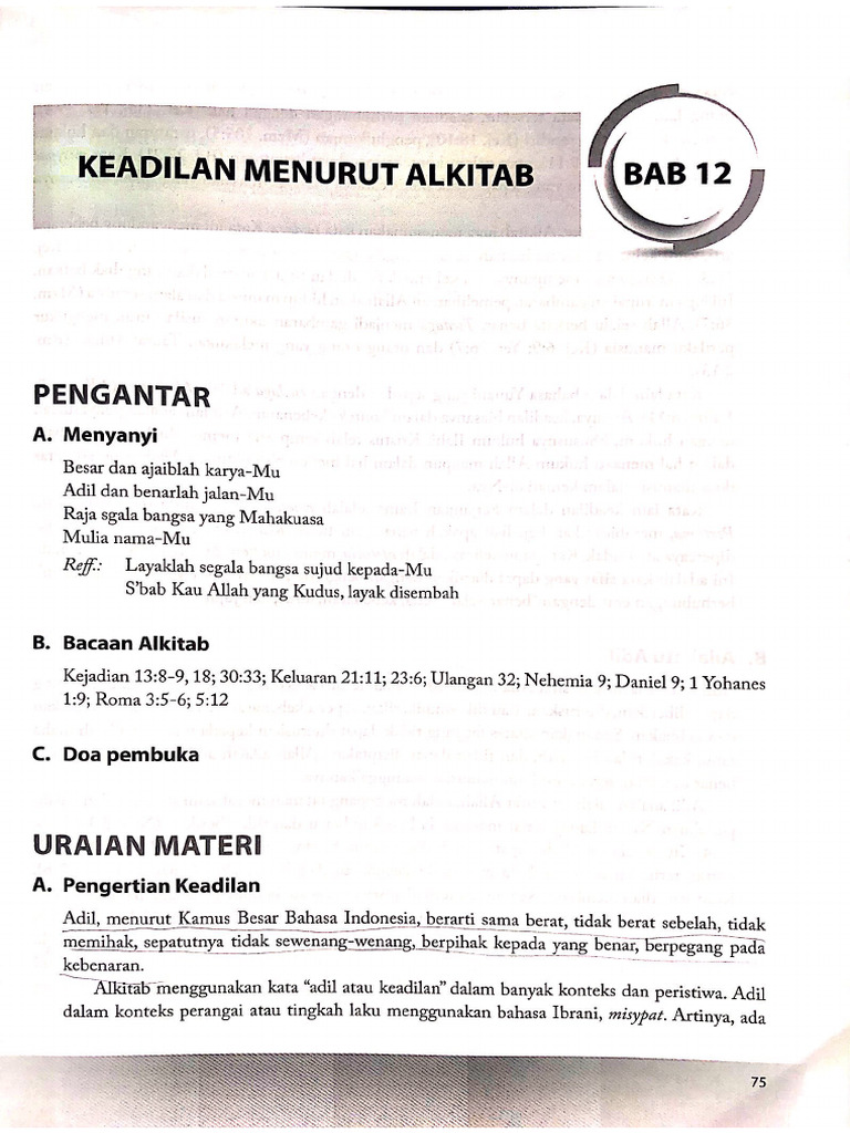 Bab 12 - Keadilan Menurut Alkitab | PDF