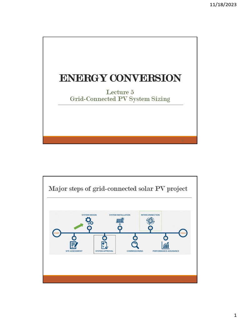 L5-Grid Connected PV System Sizing | PDF