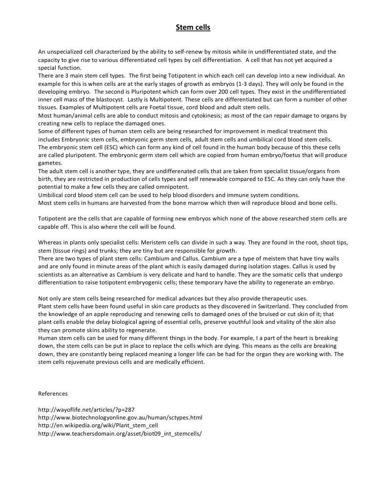 Stem Cell Research Overview PDF | PDF