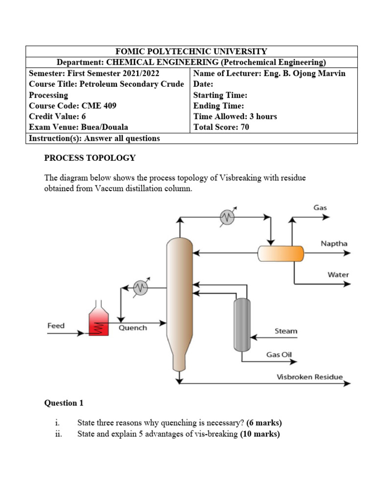 Cme 409 Petroleum Secondary Crude Processing | PDF | Technology ...